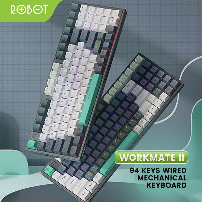 Promo Robot Workmate Ii Mechanical Keyboard Gaming Wired 94 Keys Pbt Keycaps - Garansi Resmi 1 ...