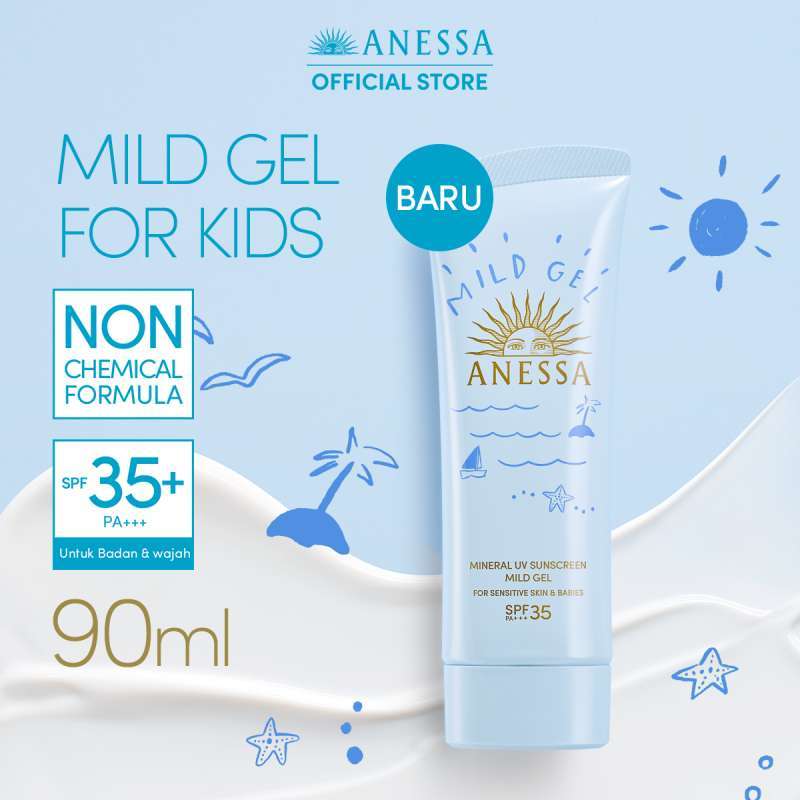 Jual Anessa - Moisture Uv Sunscreen Mild Gel 90g - Sunscreen Kulit ...