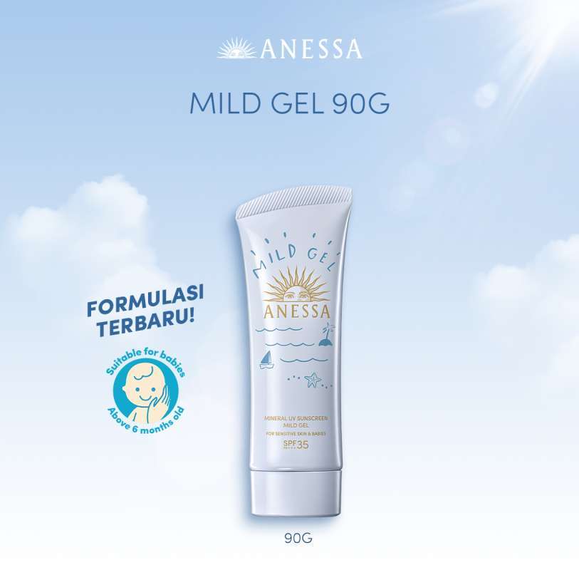 Jual Anessa - Moisture Uv Sunscreen Mild Gel 90g - Sunscreen Kulit Normal / Kering Spf 35+ Pa ...