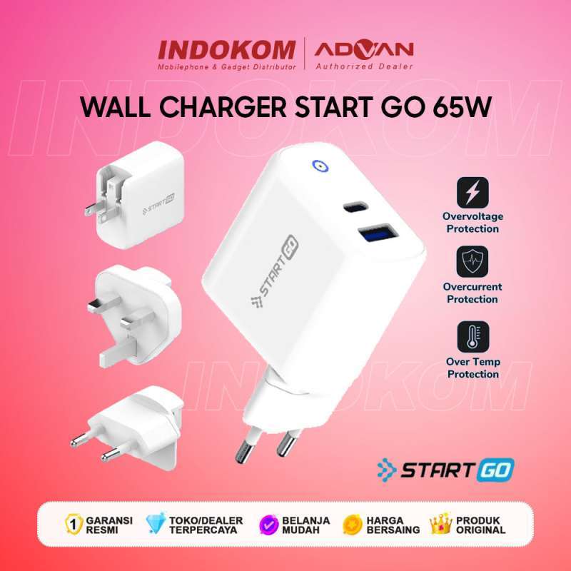 Jual Advan Start Go Charger 65w Gan Tech White - Android Ios Garansi ...