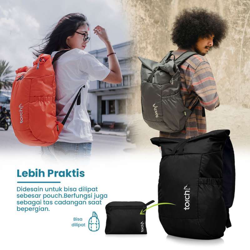 Promo Torch Tas Ransel Punggung Lipat Pria Wanita - Foldable Backpack ...