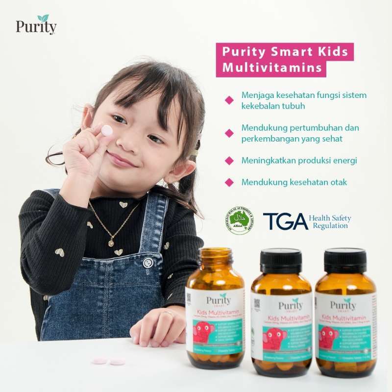 Jual Purity Smart Kids Multivitamin Anak - Vitamin A B C | Folic Acid ...