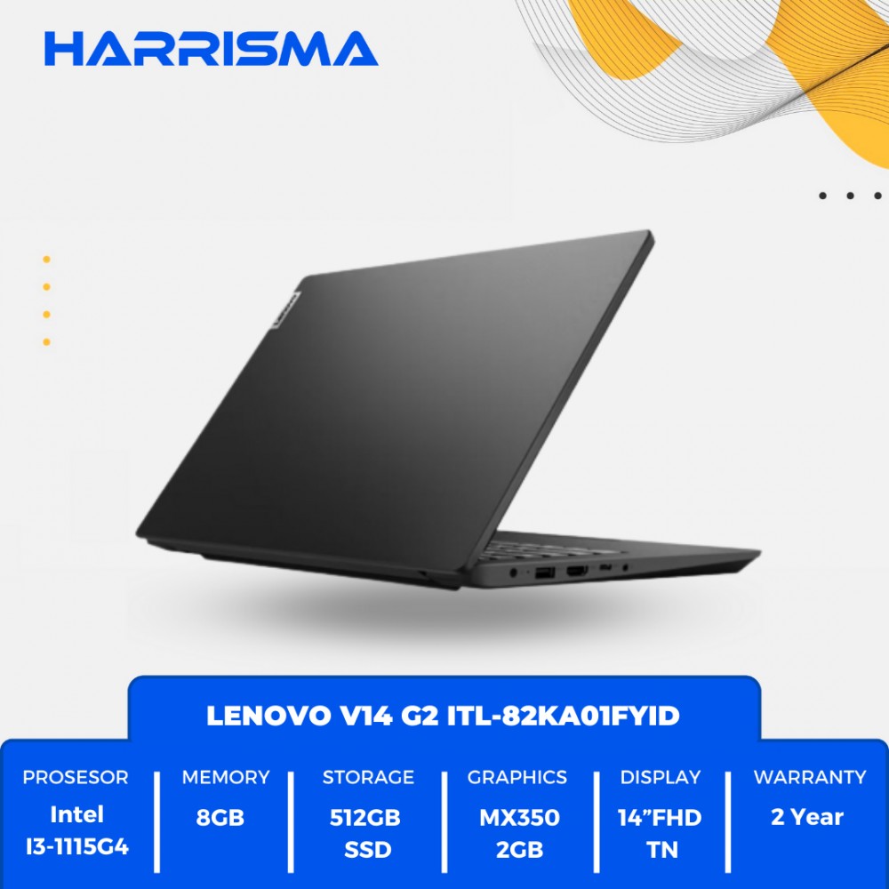 Promo Lenovo NB V14 G2 ITL-82KA01FYID i3-1115G4/RAM 8GB/512GB SSD/14 FHD/WIN 11 HOME+OHS 2021 ...