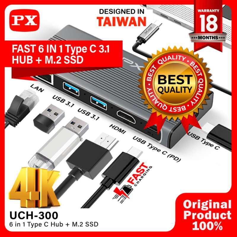 Promo Usb Type C MacBook Hub Adapter Converter 6in1 Ssd Up To 2tb Px ...