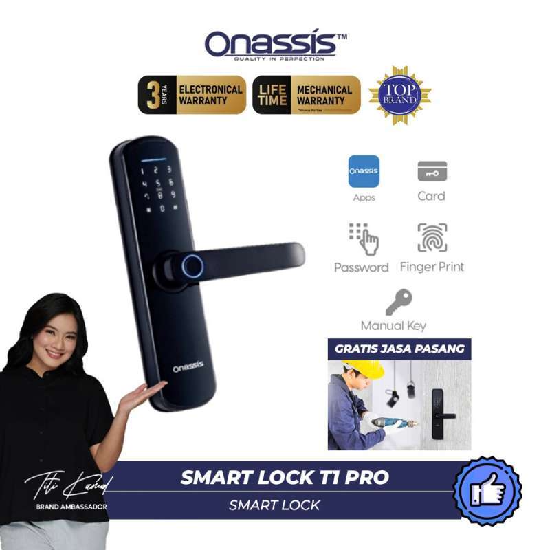 Promo Onassis Smart Lock T1 Pro Wifi & Pemasangan Diskon 47% Di Seller ...