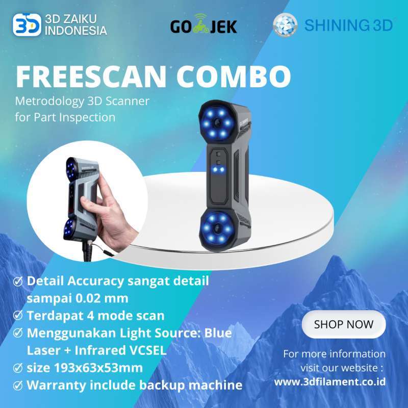 Jual Shining 3d Scanner Freescan Combo Metrodology For Part Inspection ...