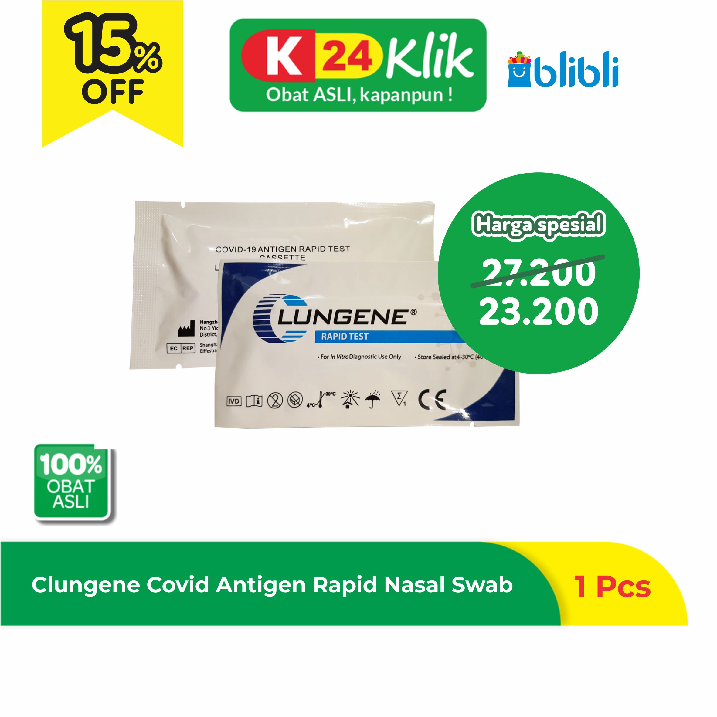 Jual Clungene Rapid Test (per Pcs) di Seller K24 Klik - Sunter Agung ...