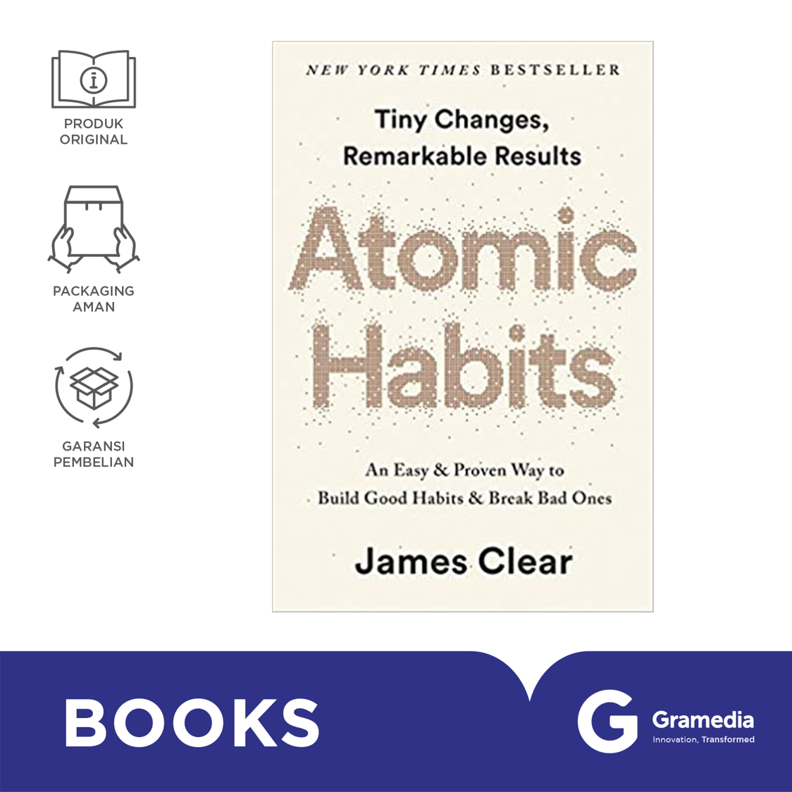 Jual Atomic Habits (English Version) di Seller Gramedia Official Store ...