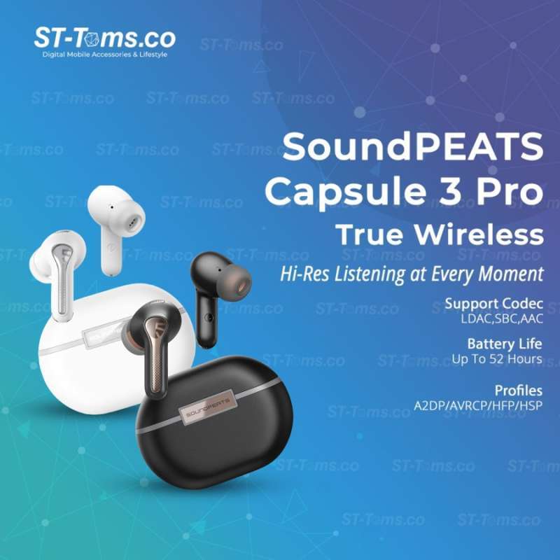 Jual Soundpeats Capsule 3 Pro True Wireless Tws Hybrid Anc Ldac - Blac ...