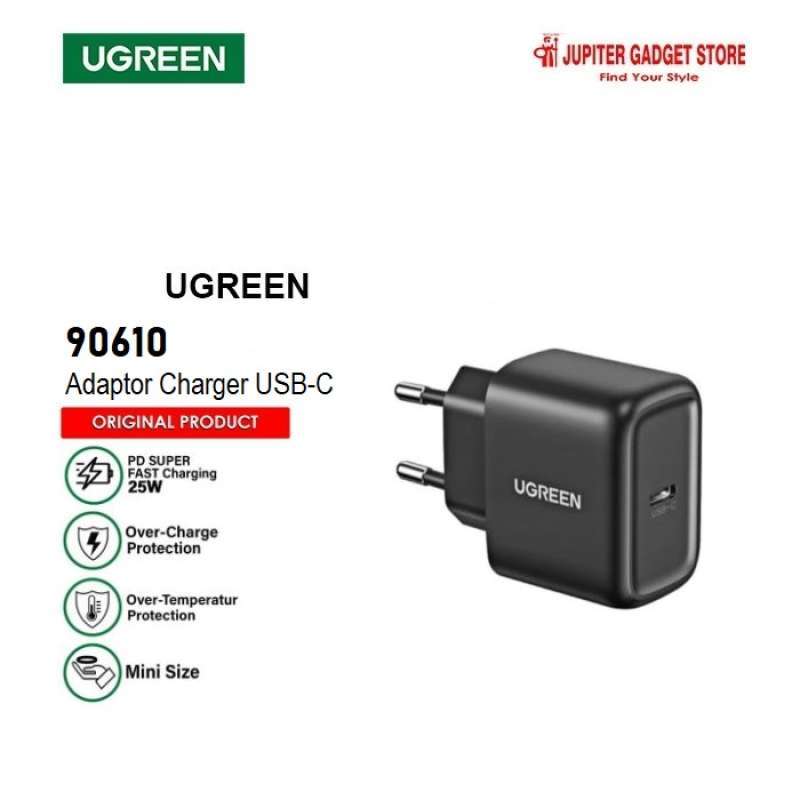 Jual Adaptor Charger Ugreen 90610 Type-C 25W QC PPS PD Fast Charging di ...