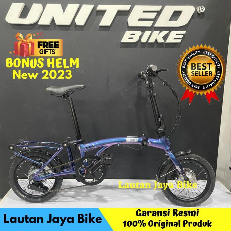 Promo SEPEDA LIPAT 16 E-BIKE UNITED E-TRIFOLD Diskon 3% di Seller ...