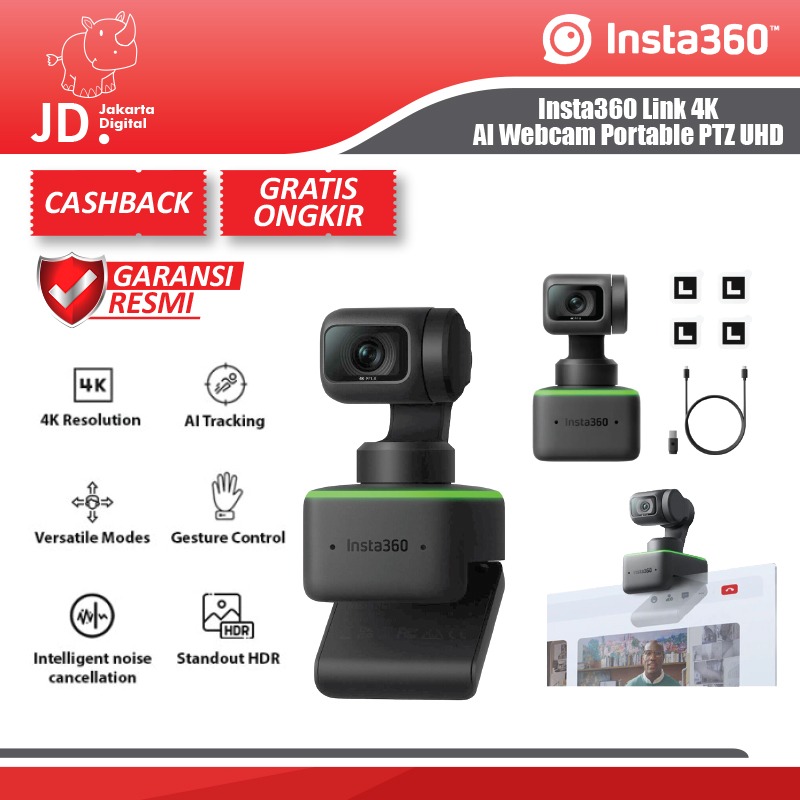 Jual Insta360 Link 4K AI Webcam Portable PTZ UHD Web Cam Insta 360 - RESMI di Seller Jakarta ...