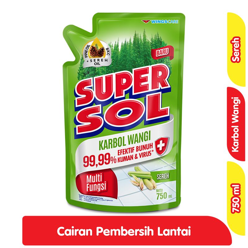 Jual SUPERSOL Karbol Wangi Sereh 750 ml di Seller Alfamart Click ...