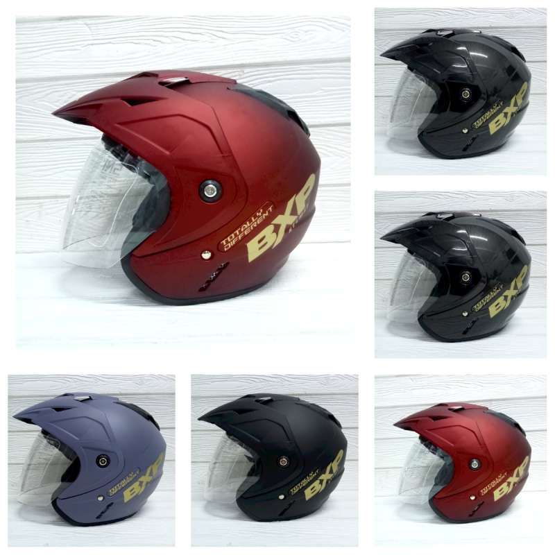 Promo Godzilla Helm Bxp Solid Black Doff Half Face Murah Single Visor ...