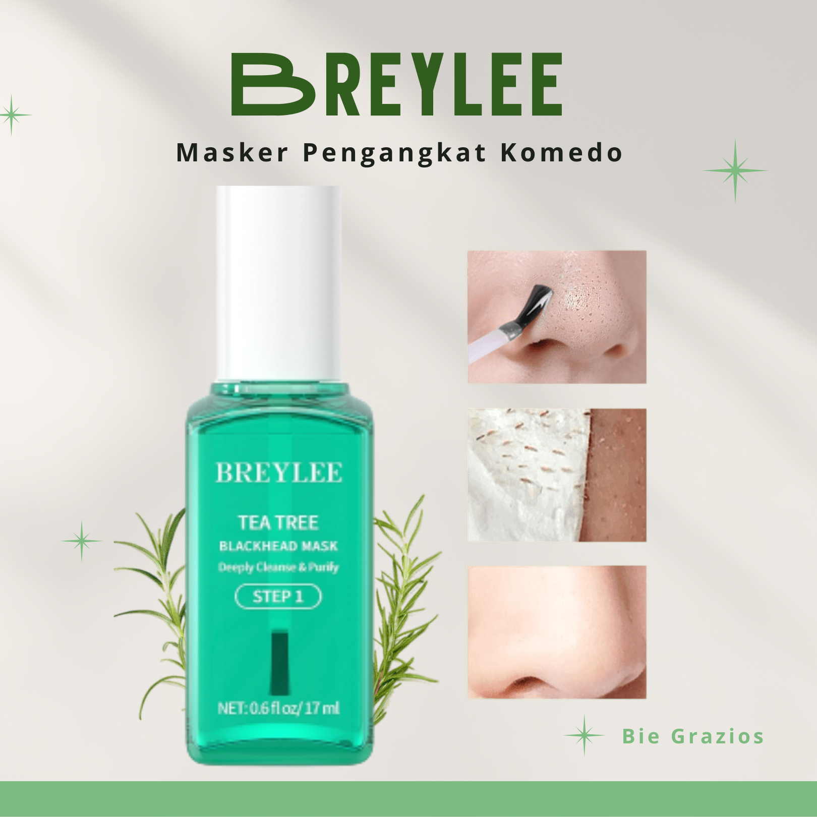 Promo BREYLEE PENGANGKATKOMEDO - BLACKHEAD MASK Diskon 24% di Seller ...