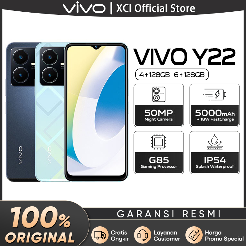 Jual Vivo Y22 4/128gb 50mp Camera 18w 5000mah G85 Prosesor Vivo Y22 6/128gb Garansi Resmi - Y22 ...