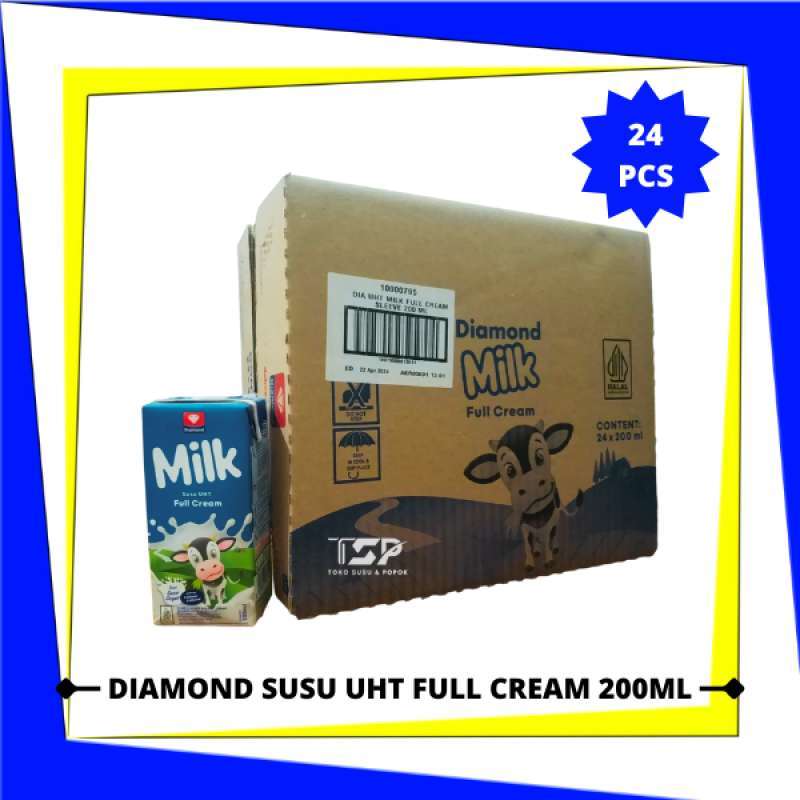 Jual Diamond Susu Uht Full Cream 200ml X 24 Pcs (1 Karton) Di Seller ...