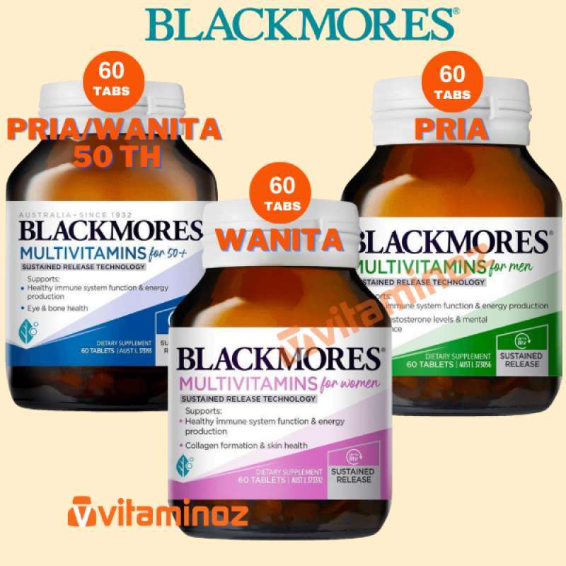 Jual Blackmores Multivitamin Women Men For 50+ Sustained Release - 60 Tab Di Seller Vitaminoz ...