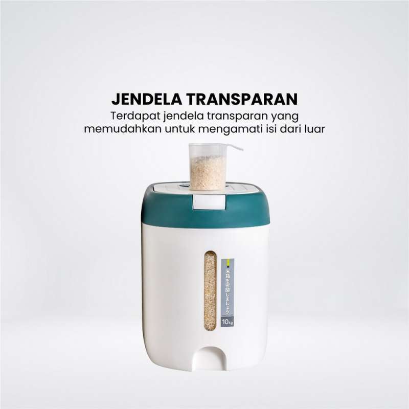 Promo Oem Sk-c882 Dispenser Beras 5kg/10kg Free Gelas Takar Tempat Wadah Penyimpanan Beras Rice ...