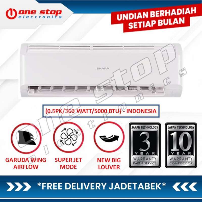 Promo [garansi Resmi] Sharp Ah-a5bey Ac Split Standard R32 0.5pk Diskon ...