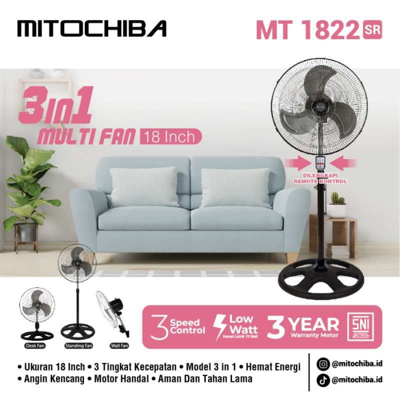 Jual Mitochiba Kipas Angin 3in1 Tornado 18 Inch - Mt-1822s No Remote Di Seller Sgi - Sgi Store ...