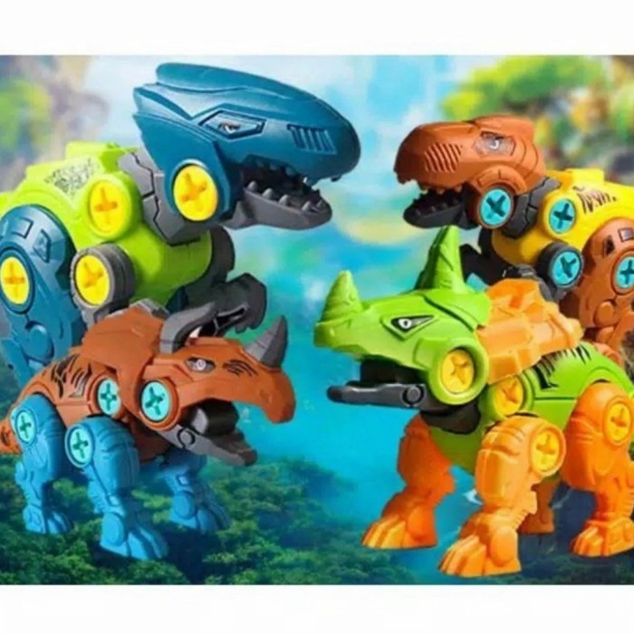 Jual Dino X Figure Puzzle DIY Rakit Dinosaurus Mainan Bricks bongkar ...