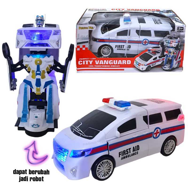 Jual First Aid Pioneer Mainan Mobil Ambulans Jadi Robot Ambulance ...