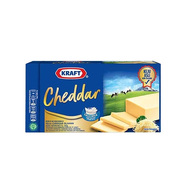 Jual KRAFT CHEESE CHEDDAR BLOCK 150 GR - KEJU di Seller Hypermart ...