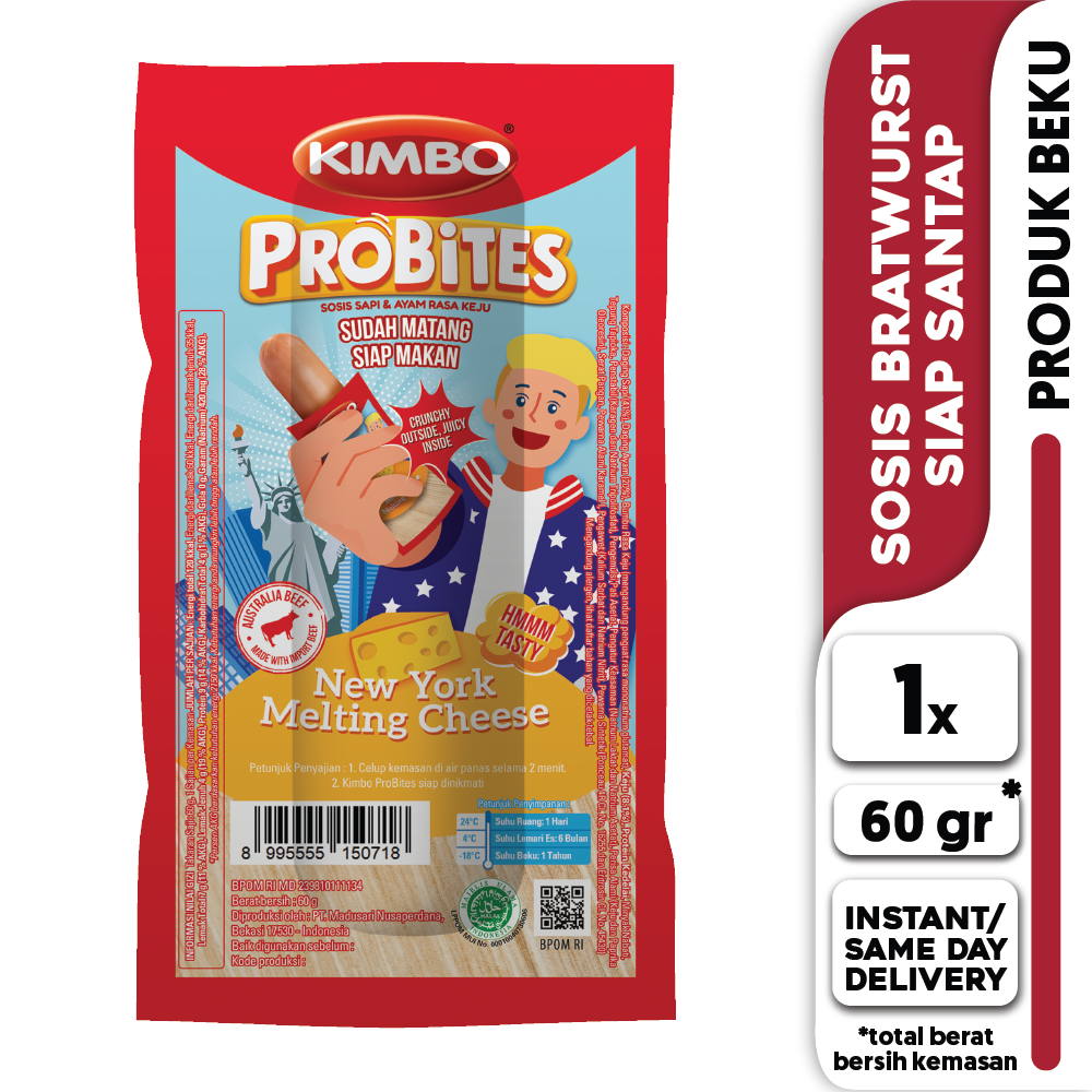 Promo KIMBO Probites New York Melting Cheese [60 g] Diskon 17% di ...