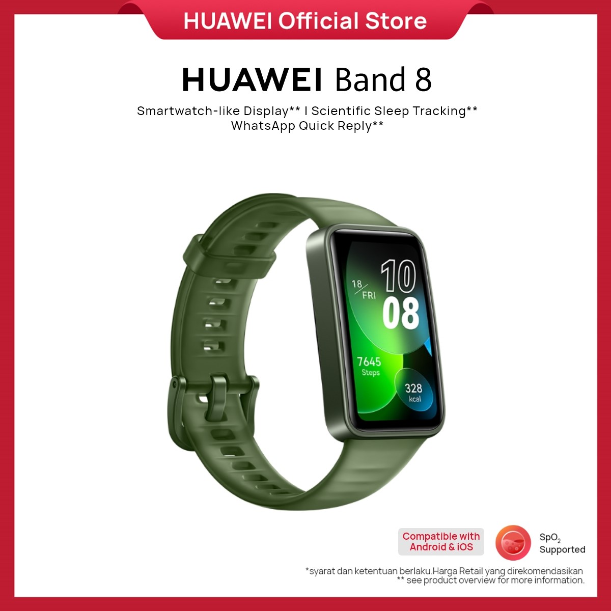 Jual HUAWEI Band 8 Smartband| Smartwatch-like Display | Professional ...