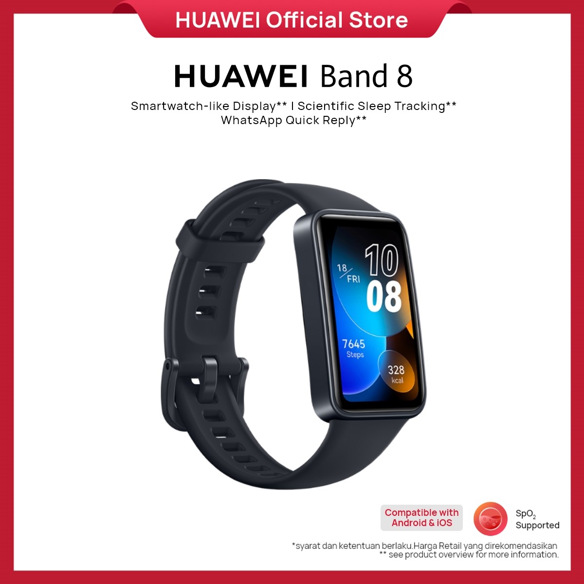 Jual HUAWEI Band 8 Smartband| Smartwatch-like Display | Professional ...