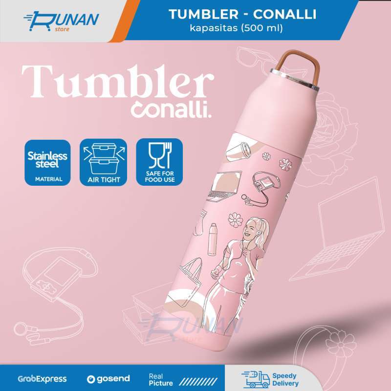 Jual Tumbler Termos 500ml Botol Air Minum Vacuum Tumbler Pink Tahan ...