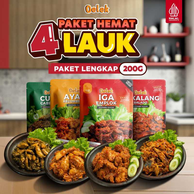 Jual Oelek Paket 4 Laoek / Iga Emplok / Cakalang Balado / Cumi Cabe Ijo ...