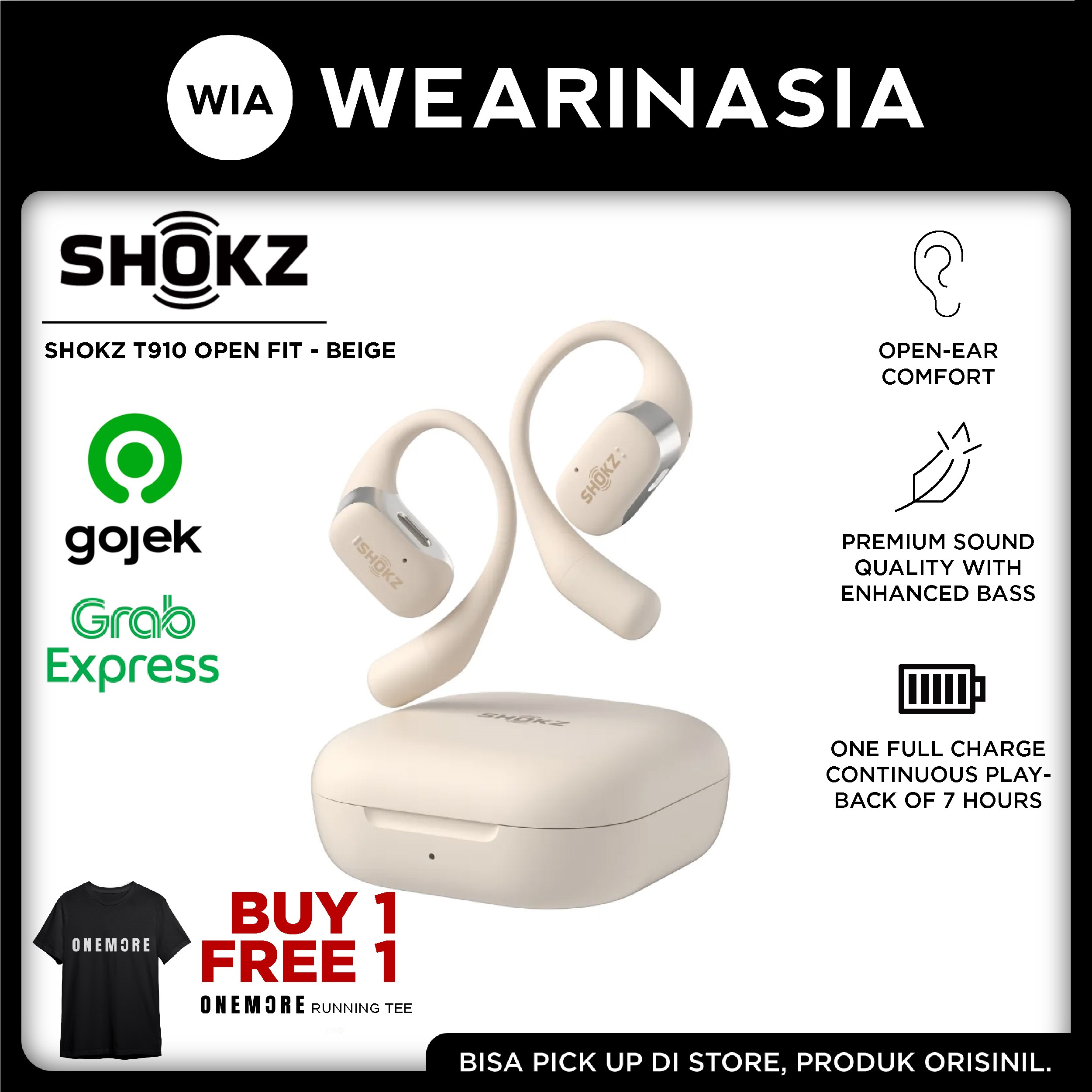 Jual Shokz OpenFit T910 Open Ear Headphones Original Garansi Resmi di ...