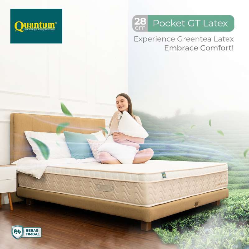 Promo Quantum Kasur Pocket Gt Latex Vakum / Greentea Latex bebas timbal ...