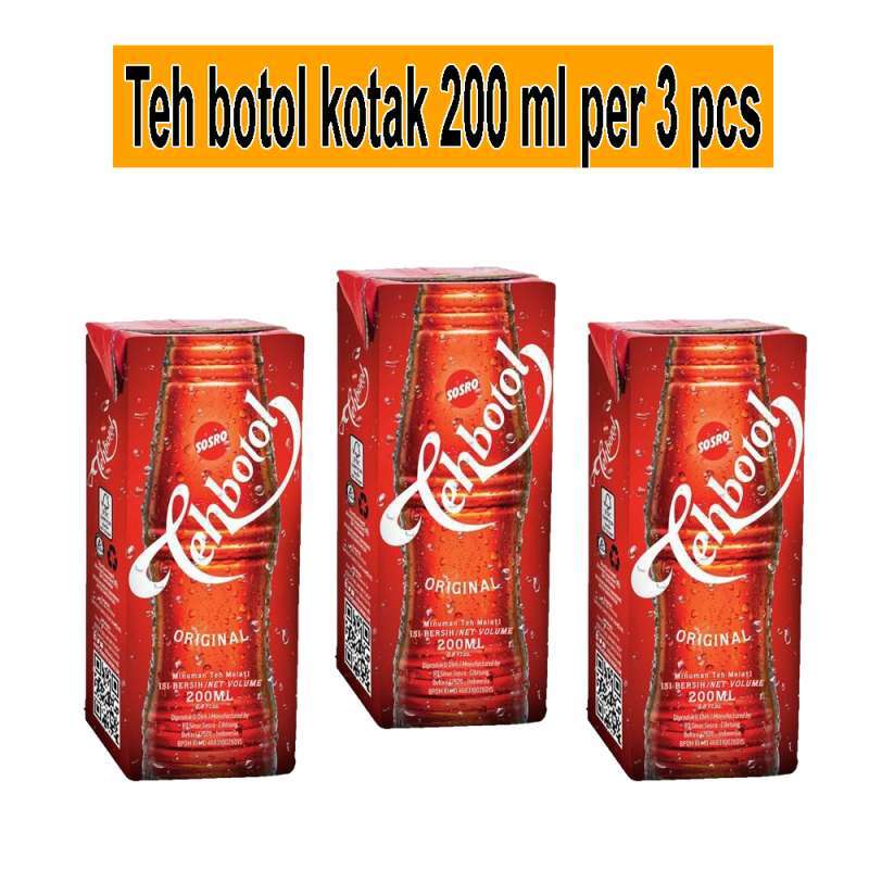Jual Teh botol sosro kotak 200 ml per 3 pcs di Seller SinarJaya_Shoes ...