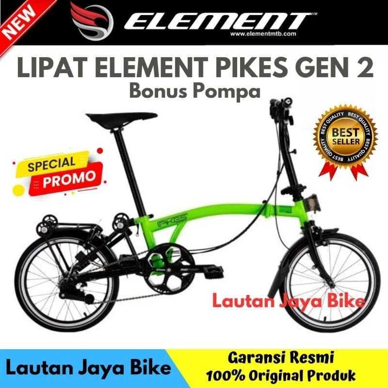 Jual Sepeda Lipat Pikes Gen 2 Lime Green Neon Lime Di Seller Lautan ...