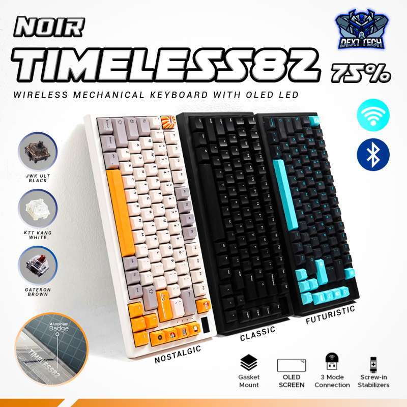 Jual Noir Timeless 82 / Timeless82 Wireless Mechanical Gaming Keyboard ...
