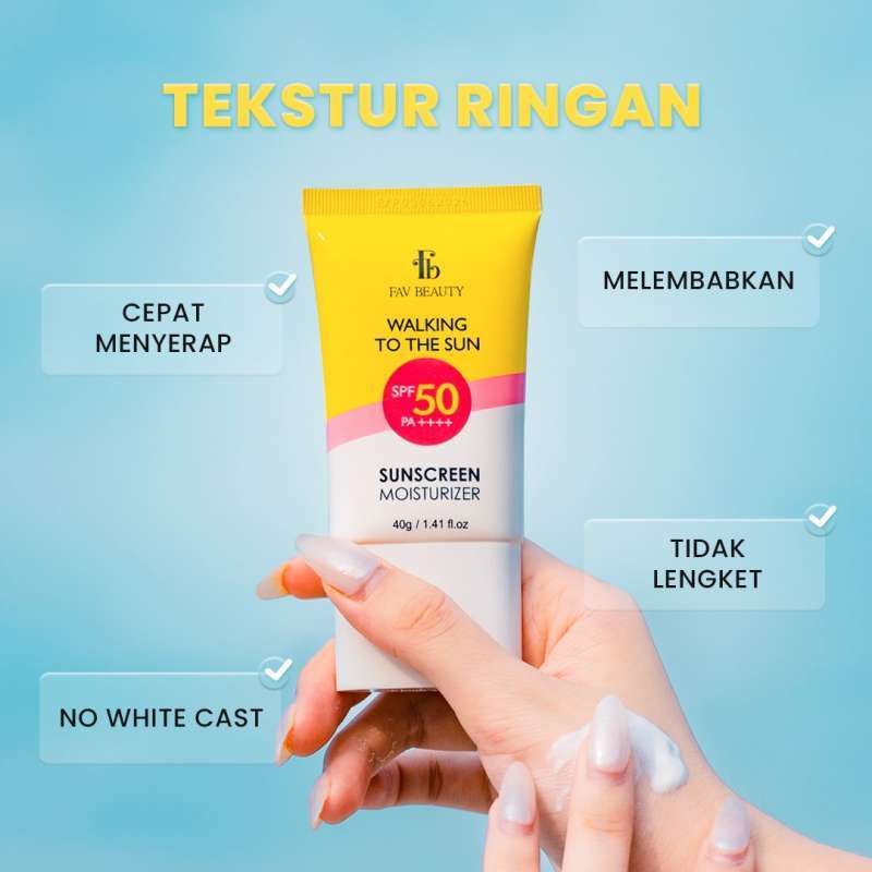 Promo Fav Beauty Hybrid Sunscreen Spf 50 Pa++++ Walking To The Sun 7x ...