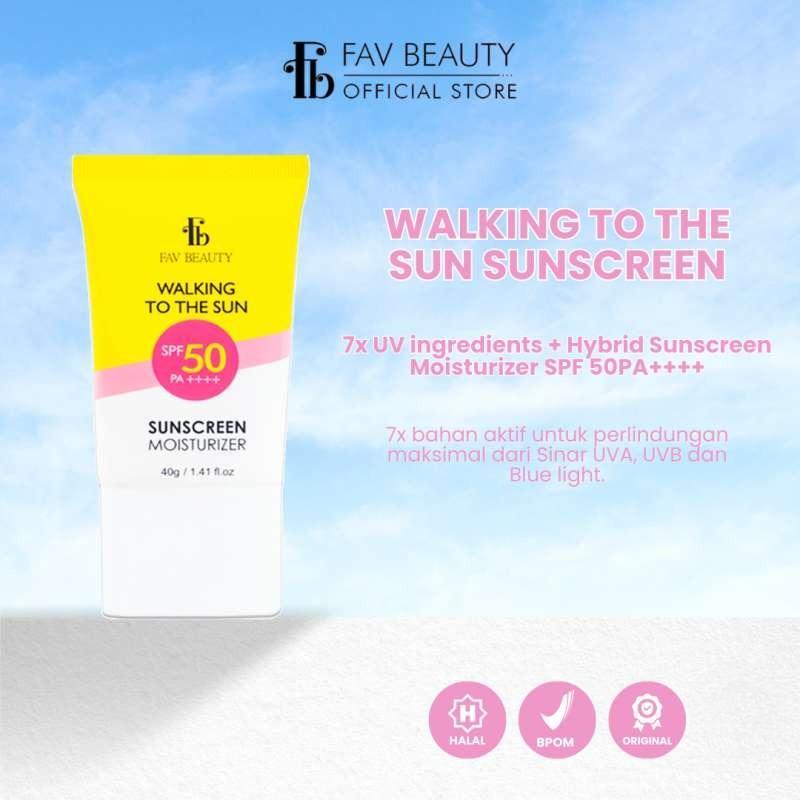 Promo Fav Beauty Hybrid Sunscreen Spf 50 Pa++++ Walking To The Sun 7x ...