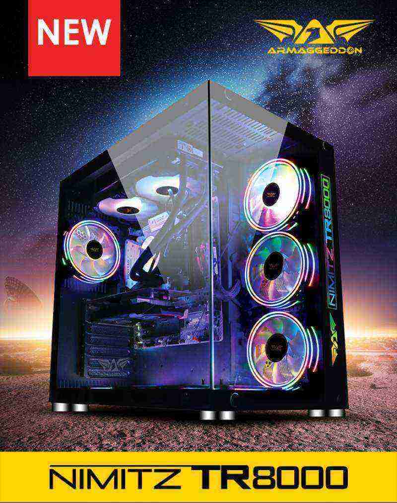Promo Armaggeddon Casing Gaming Nimitz Tr 8000 Extended Atx And E-atx Gaming Pc Case - Black ...