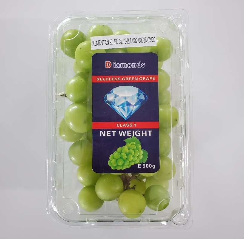 Jual Diamonds Anggur Shine Muscat Seedless Green Grape Rrc [450 - 500 ...