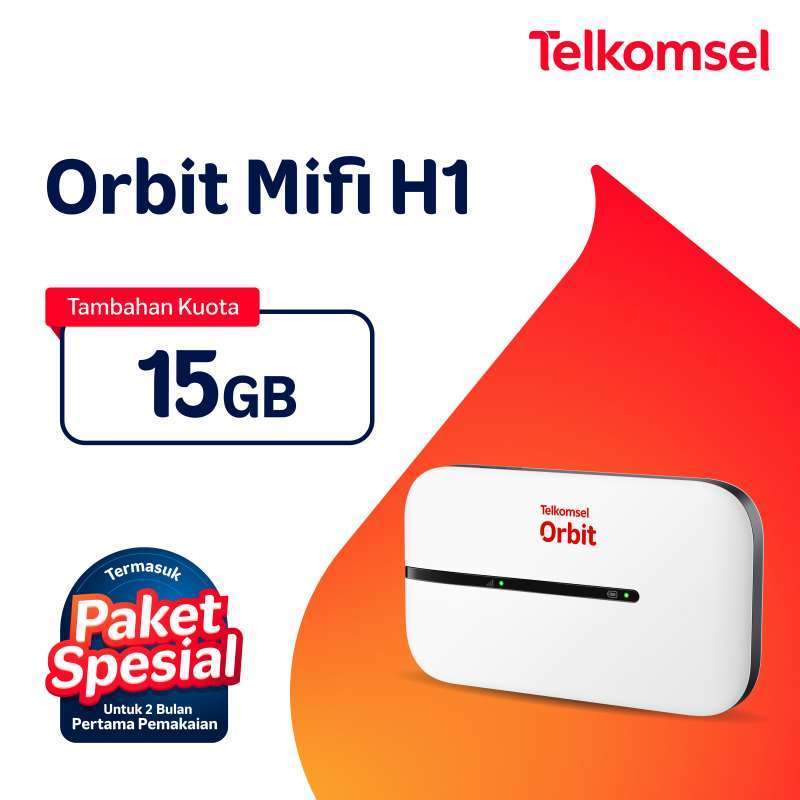 Jual Telkomsel Orbit Mifi H1 Portable Modem Wifi 4g High Speed Bonus ...