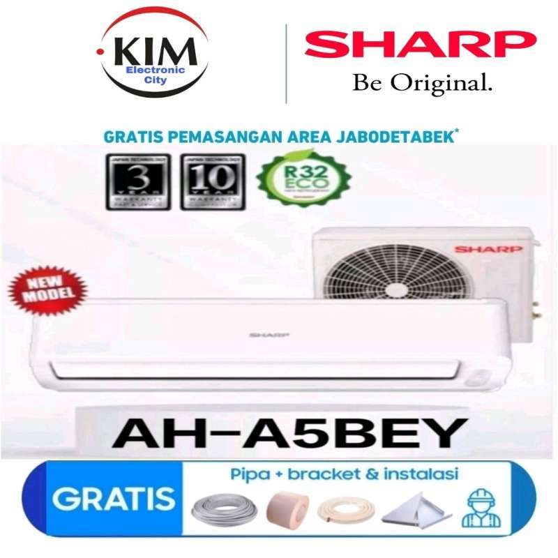 Jual AC SHARP 1/2 PK AH-A5BEY 0.5 PK SUPER JET TURBO COOLING R32 [GARANSI RESMI] di Seller KIM ...
