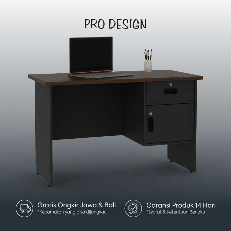Promo Pro Design Vista Vmp N120 A Meja Kerja / Meja Kantor - Black ...