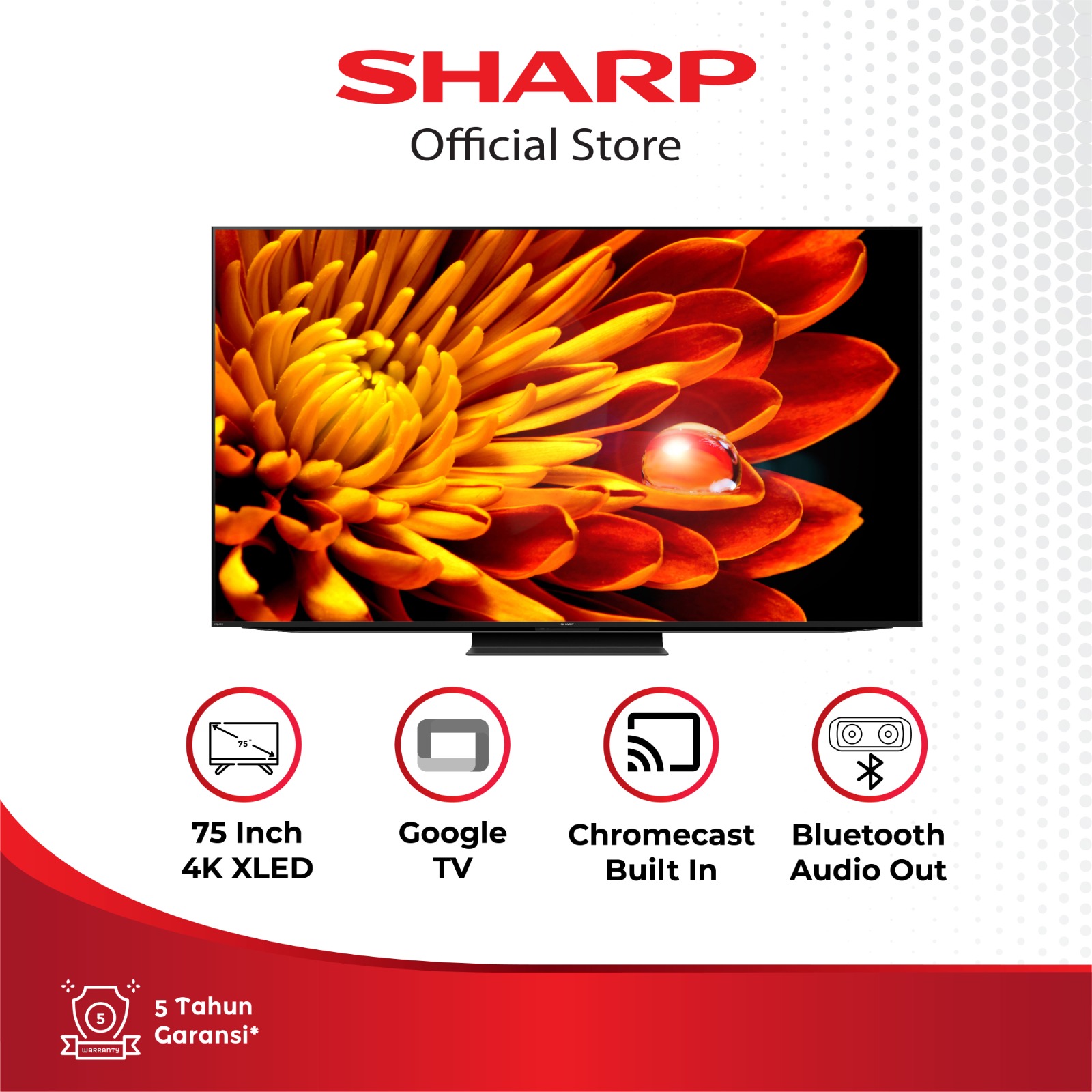 Jual Sharp 4t-c75fv1x Aquos Xled Google Tv 4k Uhd [75 Inch] Di Seller ...