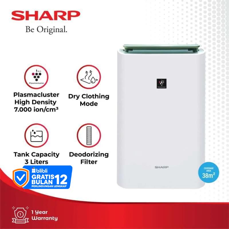 Promo Sharp Dw-e16fa-w Dehumidifier Air Purifier [38m²] Diskon 50% Di ...