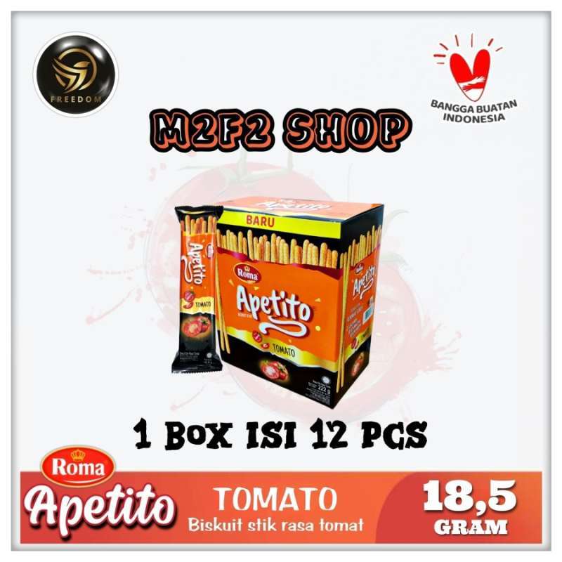 Jual Roma Apetito Biskuit Stik Renyah & Gurih Rasa Tomato - 18,5 Gr ...