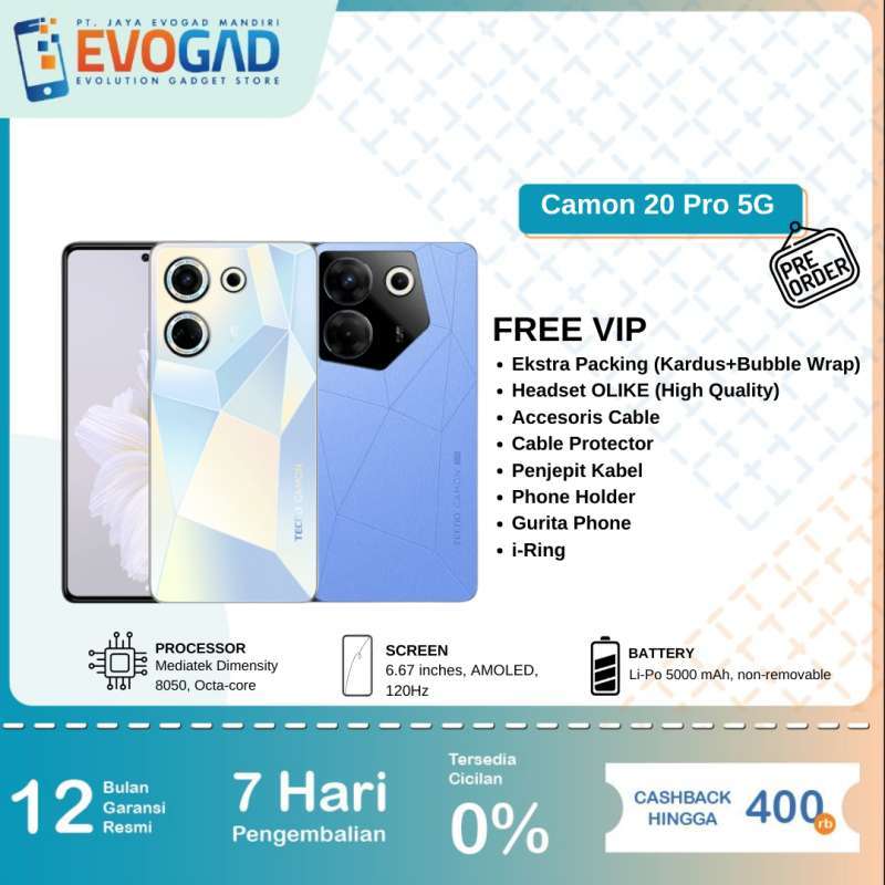 Promo Tecno Camon 20 Series 5G | 108MP Ultra Wide Camera | Garansi ...
