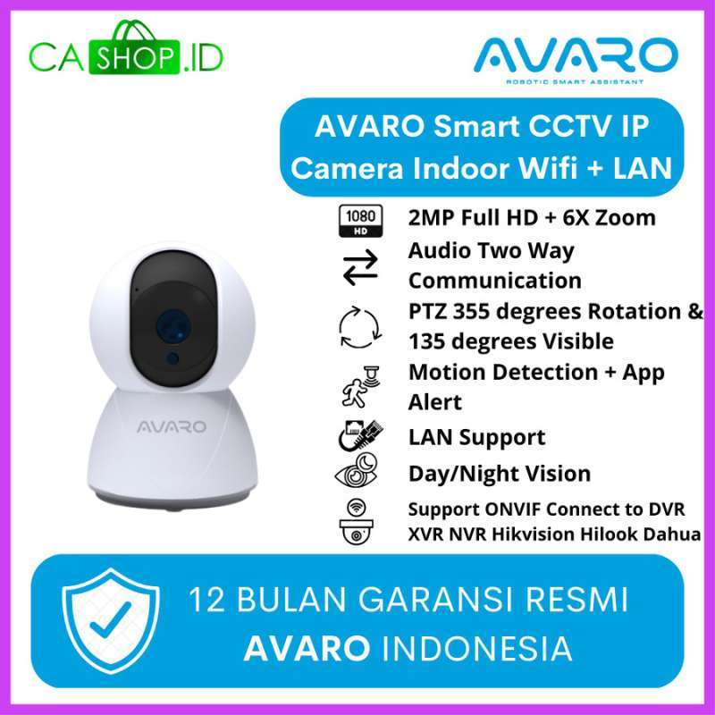 Jual Avaro Smart Cctv Wifi Ip Camera Audio Apps Lan Onvif Dvr Nvr Hikvision New Original Garansi ...